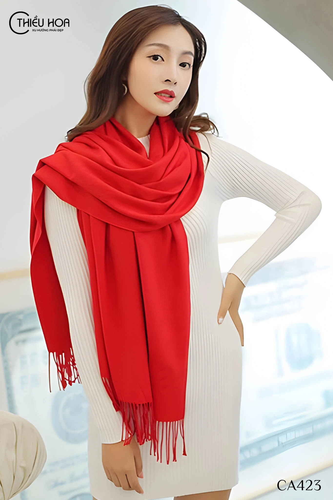 Khăn choàng CASHMERE TRƠN CA423 - Khăn Choàng Thiều Hoa